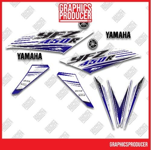Yamaha Yfz450 Yfz 450R Redesign Decals 2016 Blue Model Graphics Kit ...