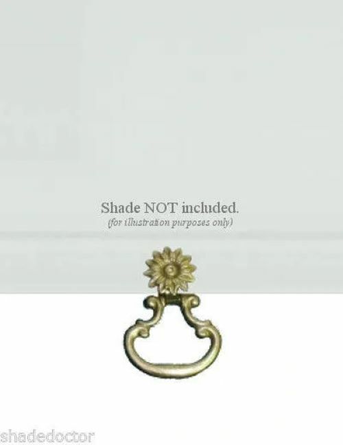 Roller Window Shade SNAP-ON Large Brass METAL RING PULL Clip on NO ...