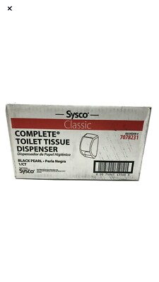 Sysco Complete Toilet Tissue Paper Roll Dispenser in Black Pearl ...