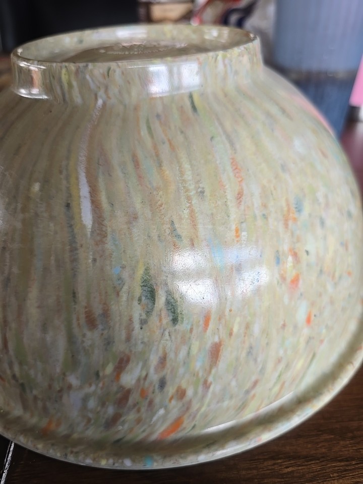 VTG TEXAS WARE #118 SPLATTER CONFETTI Multi-Color MIXING BOWL Green ...