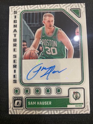 Sam Hauser Autograph 2023-24 Optic Donruss Basketball. card No. SS-SAM ...
