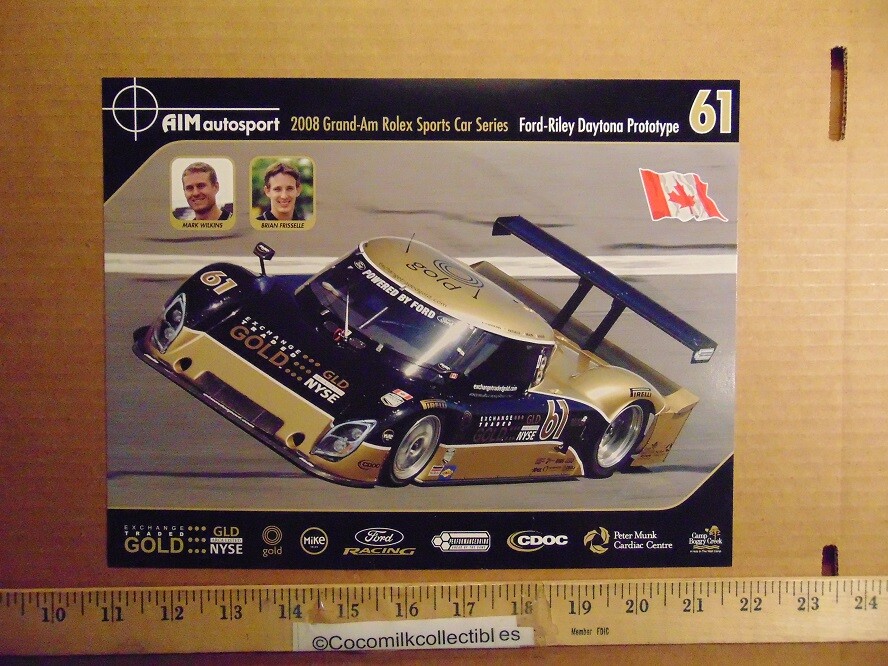 Vintage 2008 IMSA Aim Autosport Prototype Racing Promo Card Wilkins ...