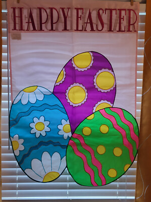 Easter Flag "Happy Easter Eggs" 28x44in 364 | eBay