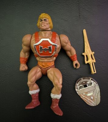 Vintage MOTU Thunder Punch He-Man W/ Accessories WORKS Popgun Snap Cap ...