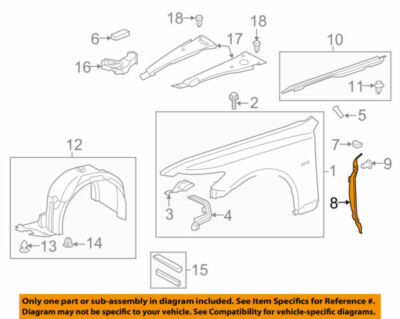 53827-50060 Toyota Protector, front fender side panel, rh 5382750060 ...
