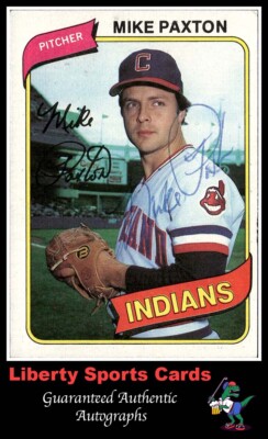 1980 Topps Mike Paxton #388 Authentic Autographed Card Cleveland ...