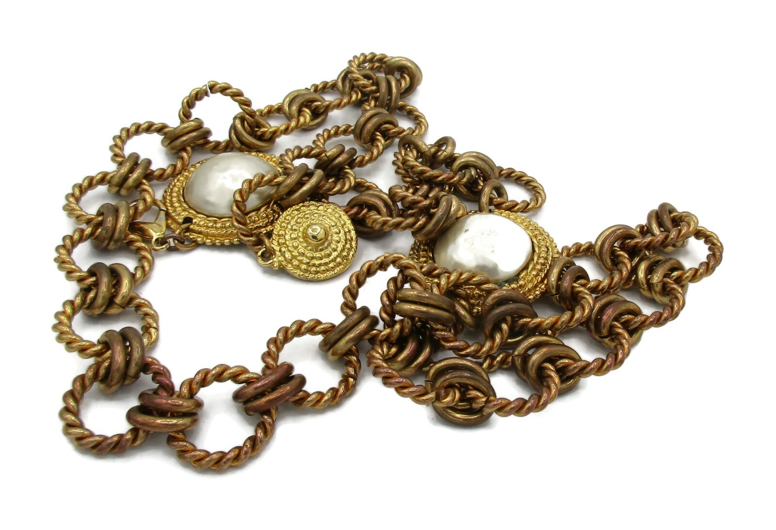 Vintage Edouard Rambaud Paris signed GOLD PEARL HEAVY… - Gem