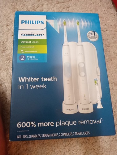 Philips Sonicare Optimal Clean Electric Toothbrush HX6829/75 Open Box ...