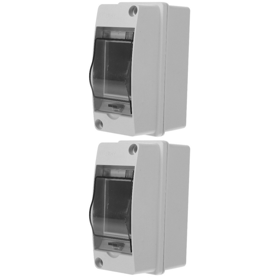 Set of 2 Dc Din Breaker Enclosure Electrical Outdoor Protection Boxes ...