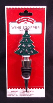 Christmas Tree wine stopper Holiday Time NEW | eBay