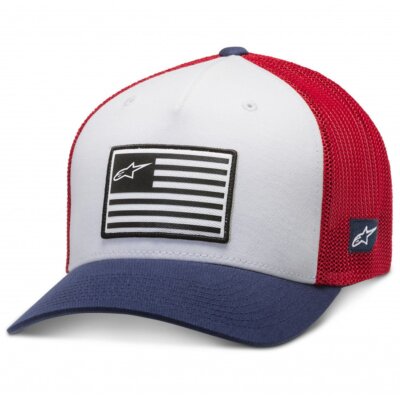 Alpinestars Flag Baseball Cap Curved Bill Adult Hat White | eBay UK