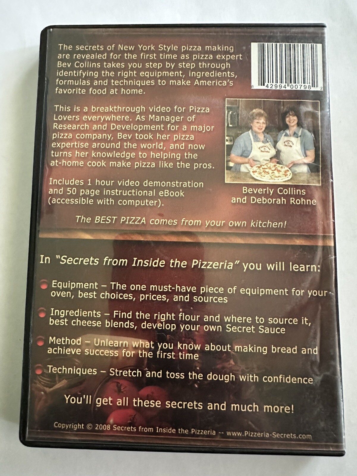 Secrets from Inside the Pizzeria (DVD) by Bev Collins & Deborah Rohne ...
