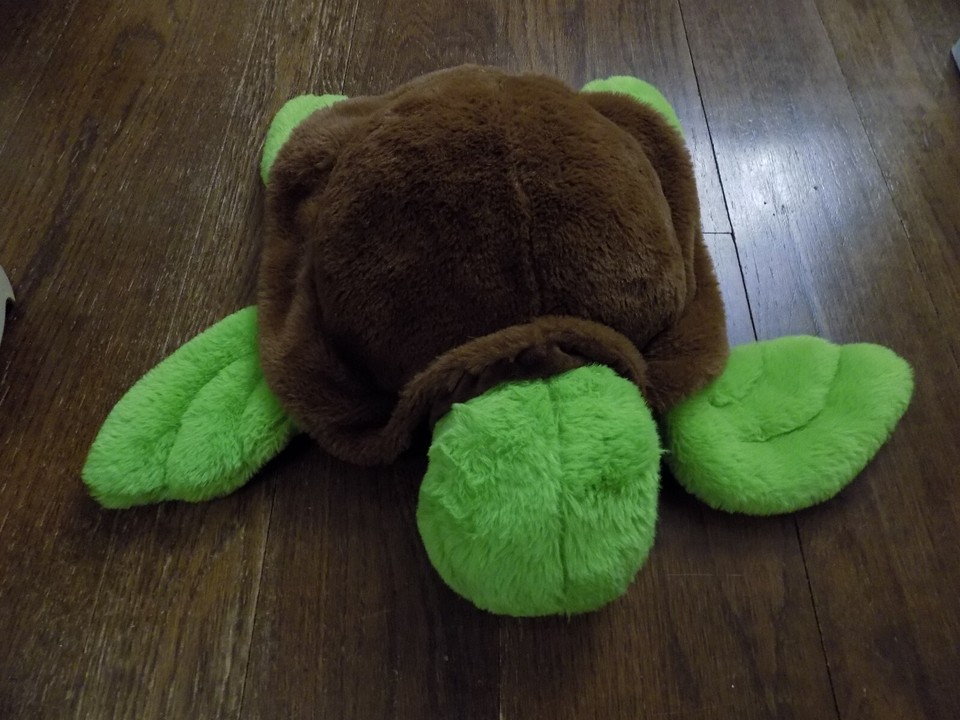 Plush Earth Pals Fiesta Sea Turtle Eco-Friendly BIG 20" L Green brown ...