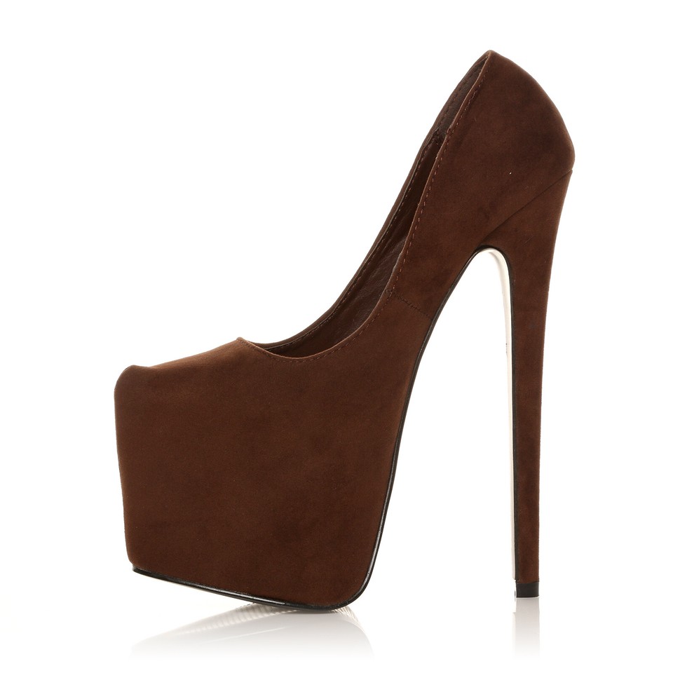 Womens Stiletto Platform High Heels Ladies Slip On Wedding Prom Party ...