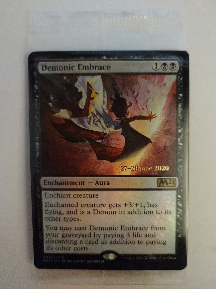 Demonic Embrace Still Packaged - Never Opened - Prerelease core set M21 ...