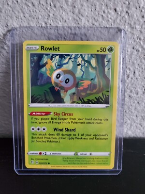 Pokemon TCG - Rowlet 6/72 - Regular Common Shining Fates NM | eBay
