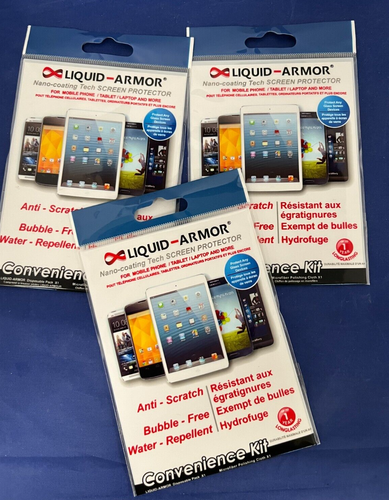 Liquid-Armor Nano-Coating Tech Screen Protector Set of 3 plus Bonus ...