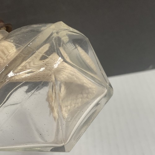 HR Berger Lamp Oil Old Crystal Glass Cooper Lid Wick Snuffer 4.5” Tall ...