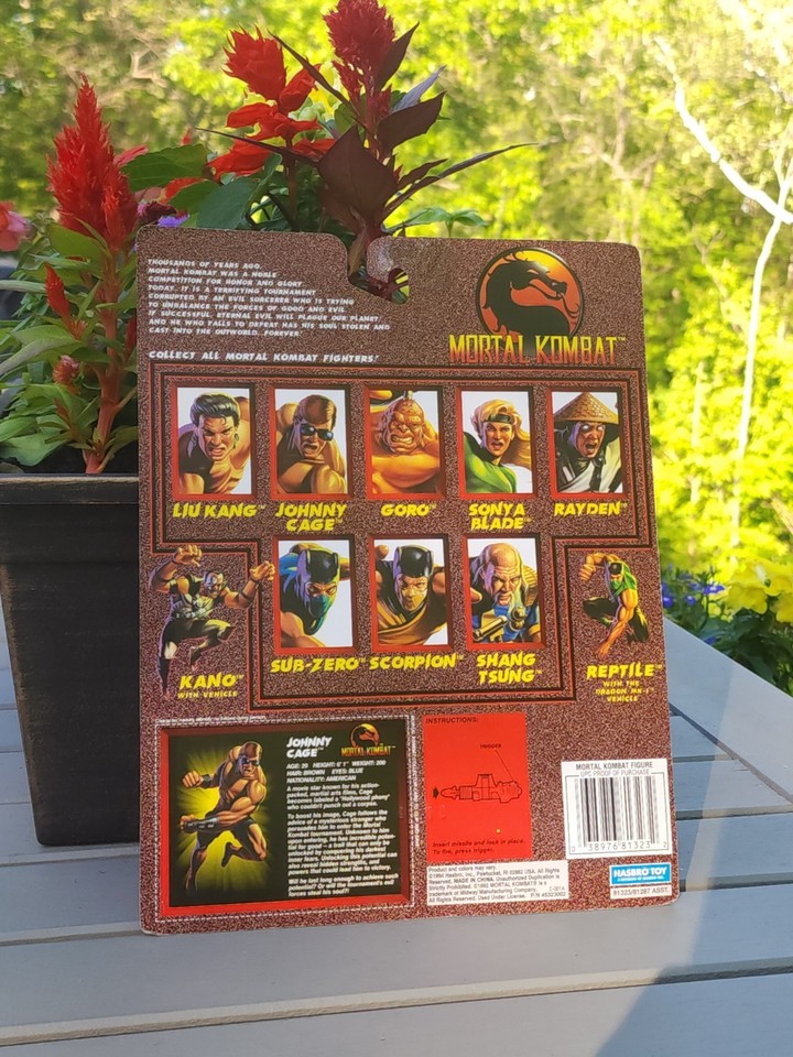 Mortal Kombat JOHNNY CAGE Action Figure in Box SEALED VINTAGE HASBRO ...