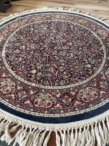 Verona Collection 97x97 Superior Quality Round Rug, 100% Viscose Silk ...