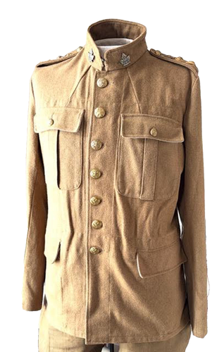 WW1 Canadian 1907 Khaki Stand Collar COLONEL Tunic Repro Large W ...