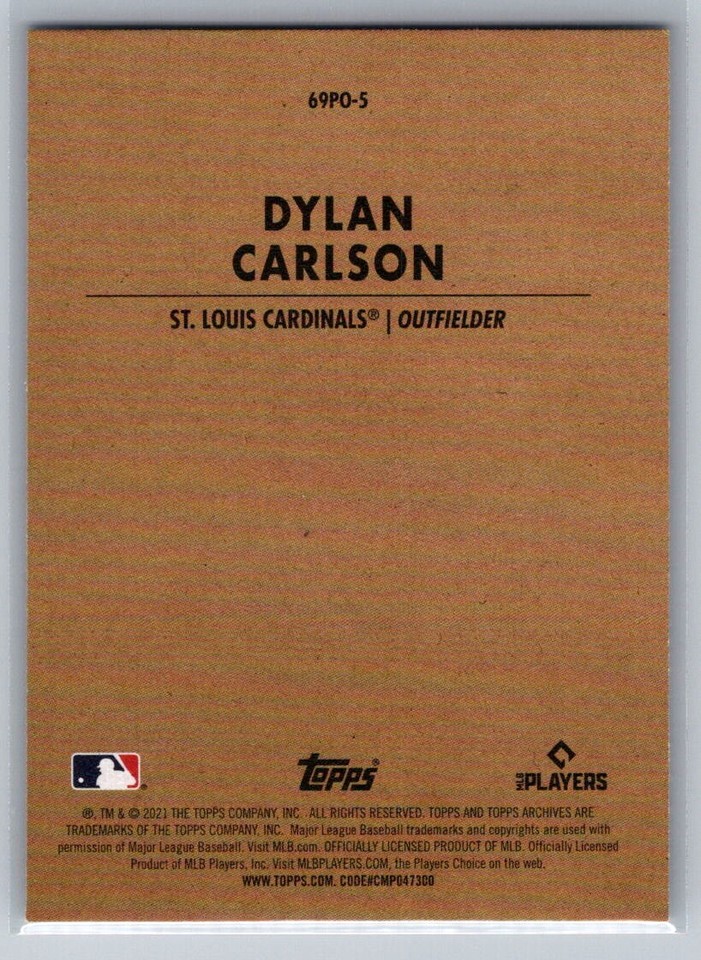 2021 Topps Archives #69PO-5 Dylan Carlson 1963 Topps Peel-Off | eBay