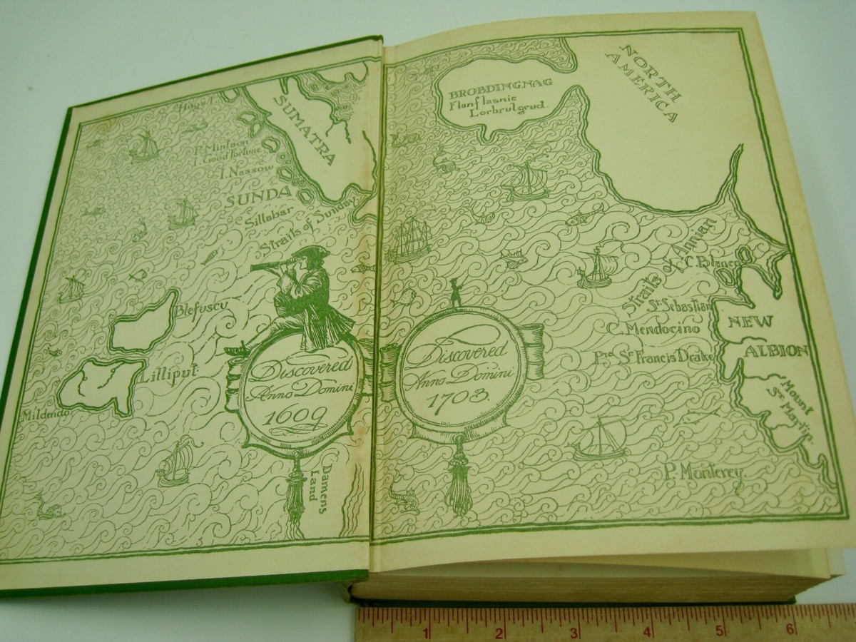 Gullivers Travels Book Map Gulliver's Travels | Swift Jonathan
