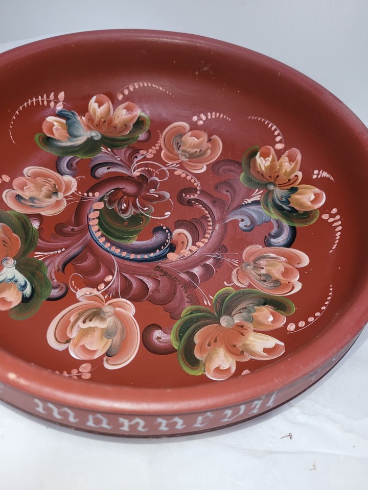 Norwegian Rosemaling Bowl | eBay UK