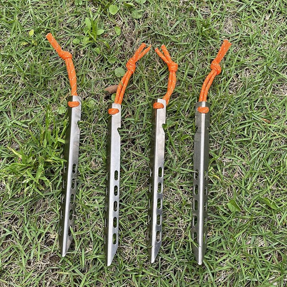 8 Pack 6.3 Inch Camping Tent Pegs Ultra Light Windproof Tent Stakes ...
