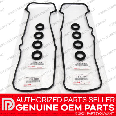 GENUINE Toyota Lexus 8Cyl Engine Valve Cover Gasket + Spark Plug Tube ...