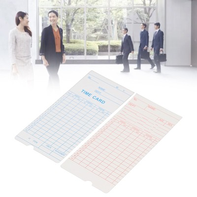 100 X Time Card 7.09x3.27in Dual Sided Microcomputer Attendance Card ...