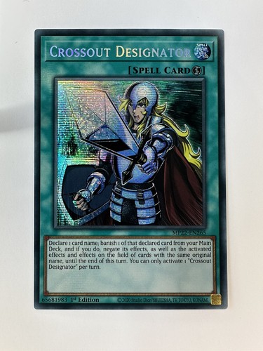 Yugioh YuGiOh! LP Crossout Designator MP22-EN265 Prismatic Secret Rare ...