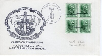 USS ANDREW JACKSON SSBN 619, MARE ISLAND, CA 1963 FDC19205 | eBay