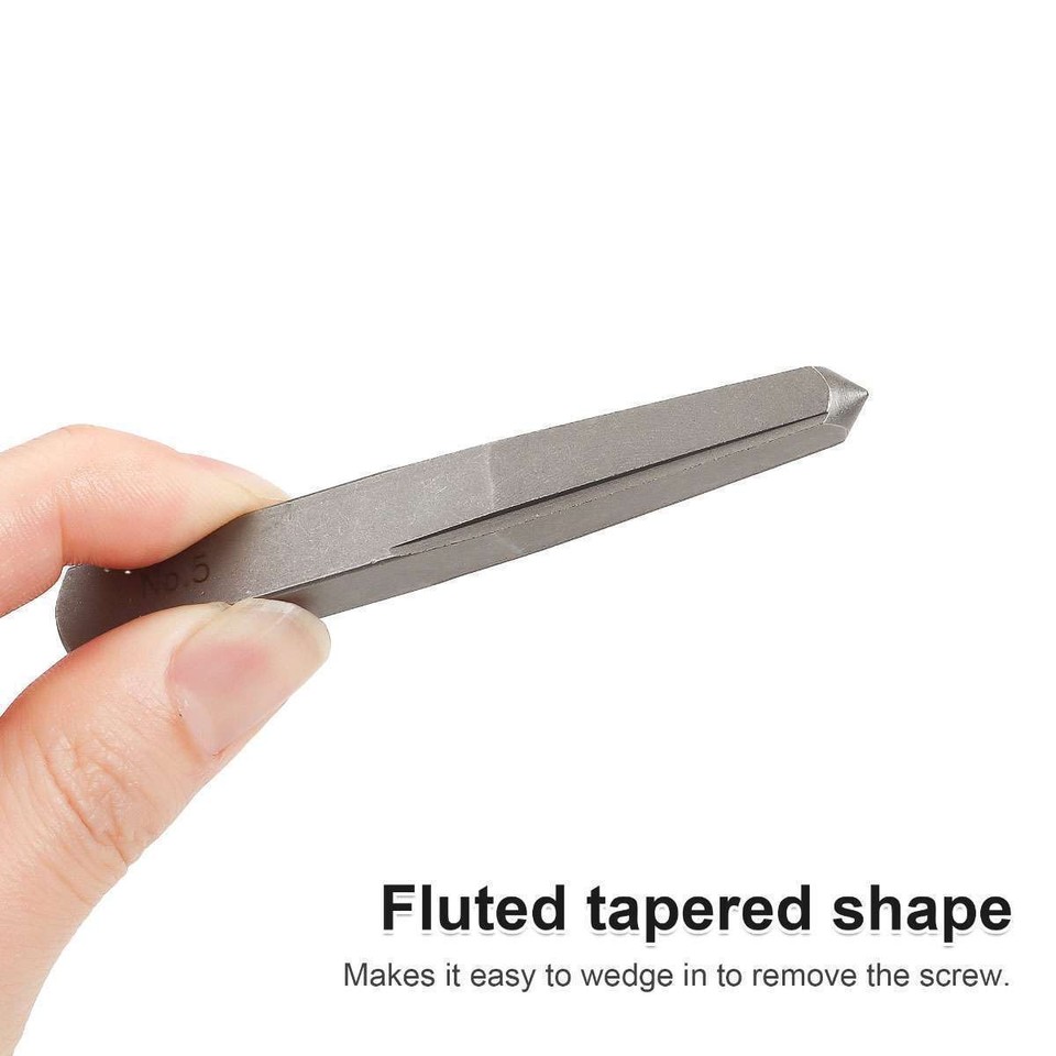 5 Pcs/ Set Straight Fluted Screw Extractor Drill Square Easy Out ...