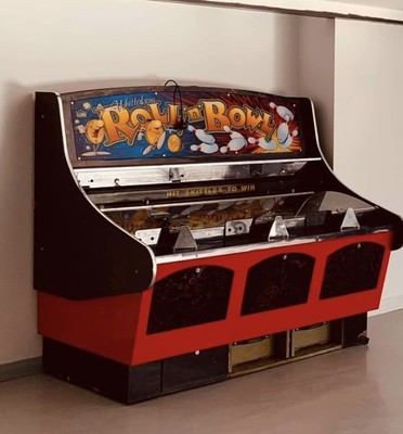 Whittakers Roll N Bowl Vintage Arcade 2p Machine Man Cave | eBay