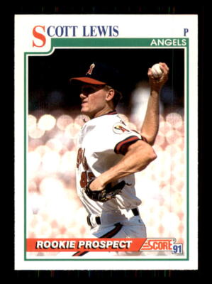 1991 Baseball Score Scott Lewis California Angels #759 RP RC | eBay