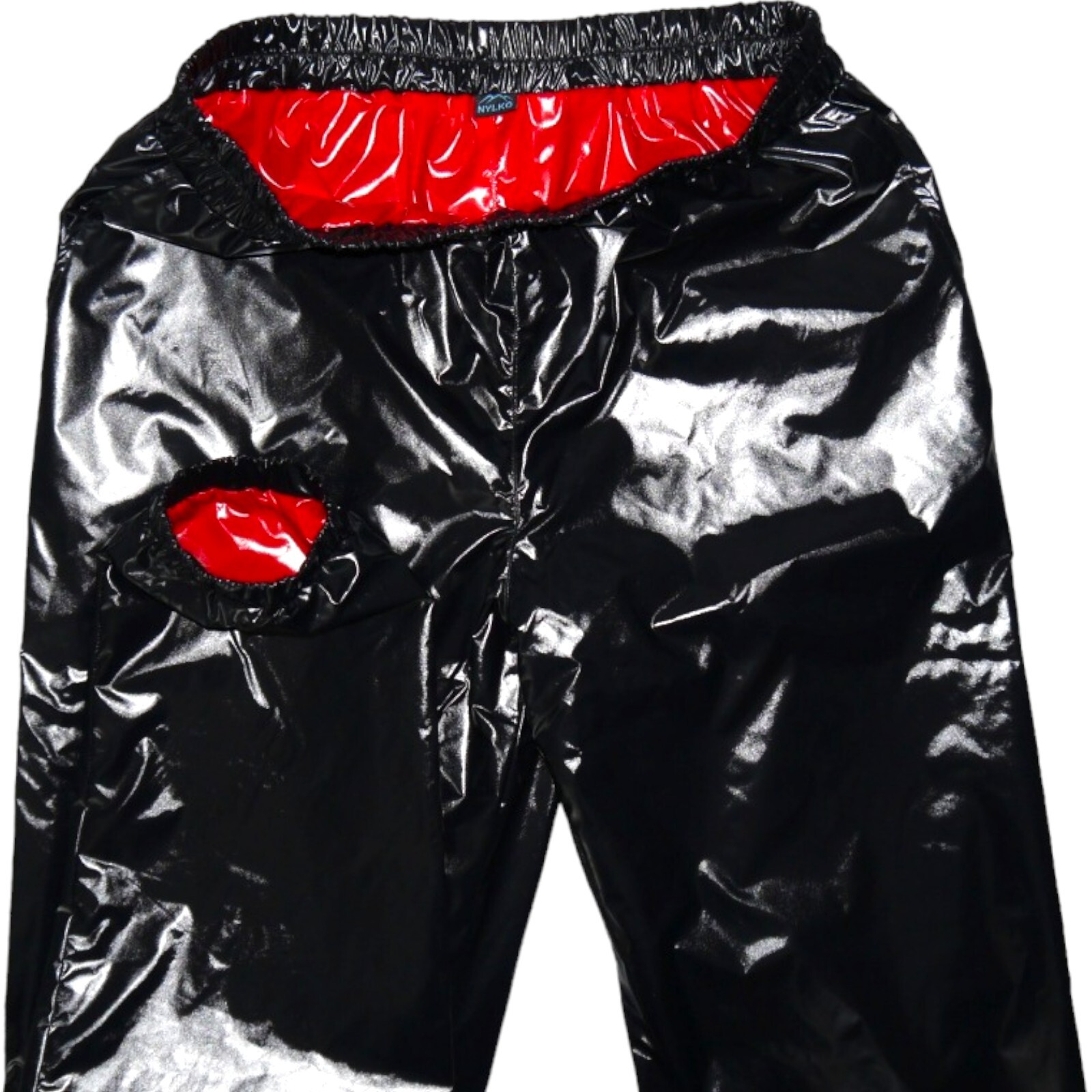 Glanznylon PVC Lack Hose JG Regenhose Jogginghose 13 Farben XS-5XL mit ...