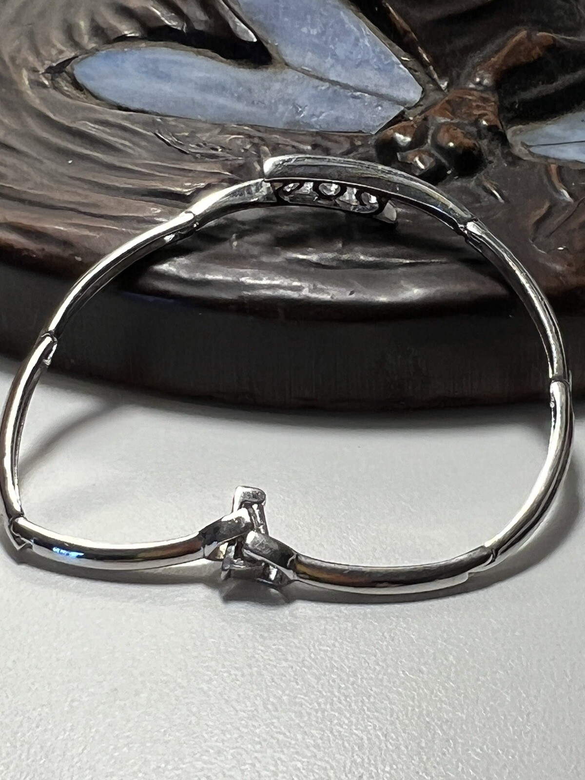 LOVELY STERLING SILVER CUBIC ZIRCONIAN CZ THREE STONE BRACELET | eBay