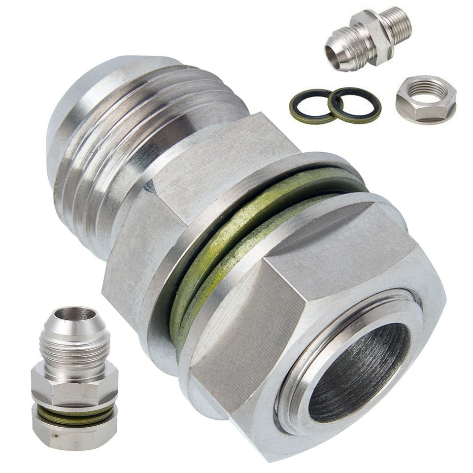 Turbo Oil Pan Return / Drain Plug Adapter Fitting 10AN No Welding Steel ...