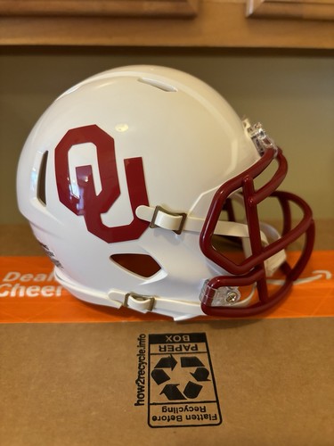 Oklahoma Sooners Mini Football Helmet Custom Concept Riddell Speed ...