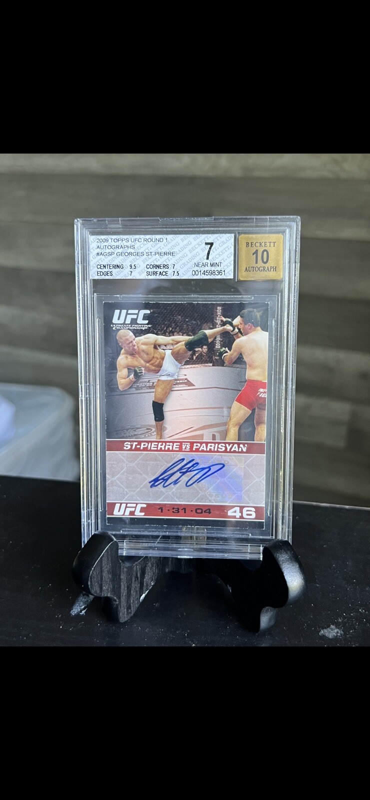 2009 Topps UFC Round 1 Georges St Pierre Auto BGS 7 Auto 10 | eBay