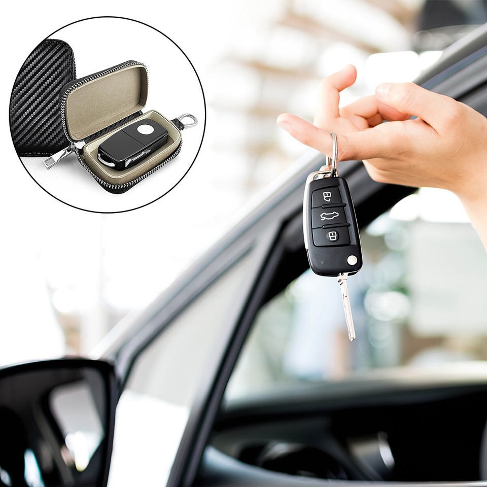 Anti-theft Car Key Fob RFID Signal Blocker RFID Shielding Pouch Bag ...