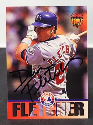 DARRIN FLETCHER Signed 1994 Donruss Triple Play Card #94 Montreal Expos ...