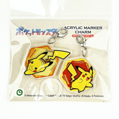 Pokemon Pikachu Acrylic Marker Charm Set Made In Japan | eBay