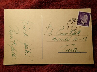 1943 HITLER STAMP OSTLAND TÕRVA WWII ESTONIA ESTONIAN ESTLAND ESTONIAN ...