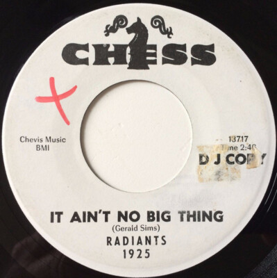 The Radiants - It Ain't No Big Thing (7", Promo) (Very Good (VG ...
