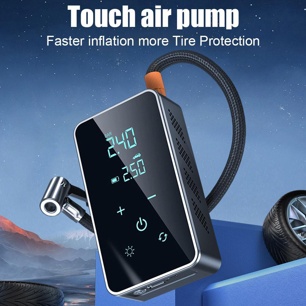Car Tire Inflator 1800MAH Smart Air Compressor for Motorcycle Car (A ...