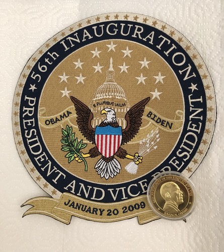 OBAMA CHALLENGE COIN TWO (2) PRESIDENT INAUGURATION USA DEMOCRAT GOLD ...