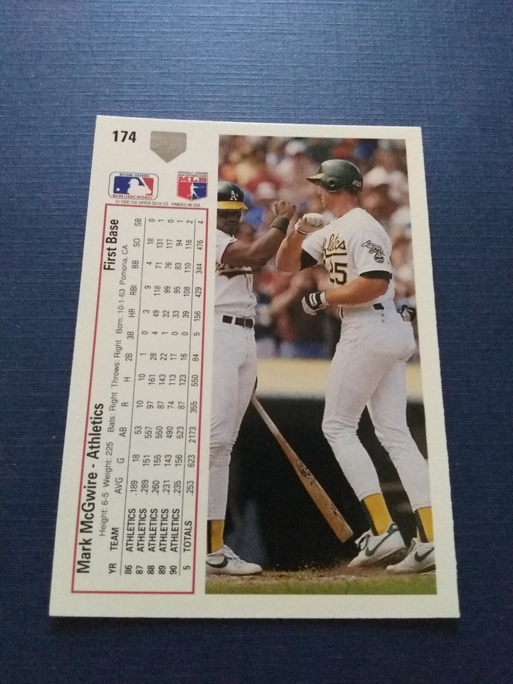 1991 Upper Deck Baseball Mark McGwire #174 Set Break NM-MT | eBay