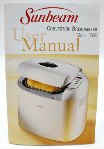 Sunbeam 5895 Bread Maker REPLACEMENT USER MANUAL Recipe Book - 20pg ...